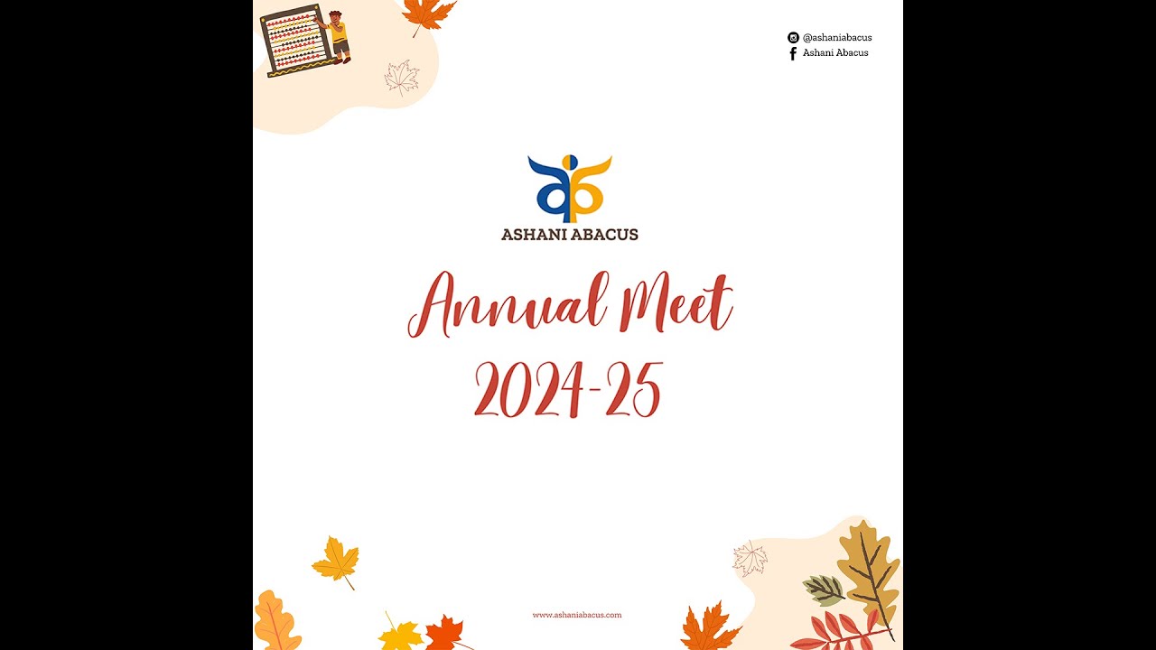 Ashani Abacus- Annual Meet 2024-25 - YouTube