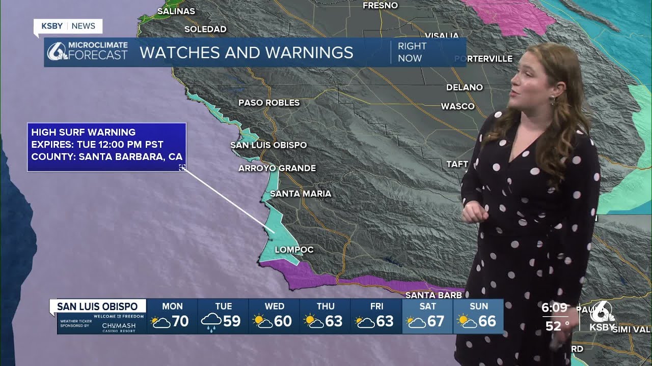 Waves, fog, and rain make for an active pattern ahead of Christmas day - YouTube