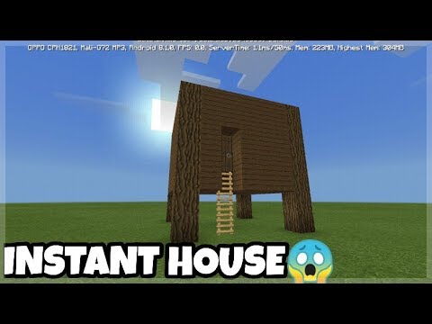 Instant House in Minecraft PE 1.9!? (Essential Functions Addon) - YouTube