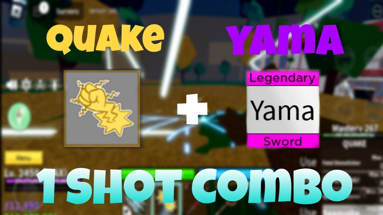 Combo 1 Shot With Quake And Yama | Bounty Hunt | Roblox Blox Fruits ...