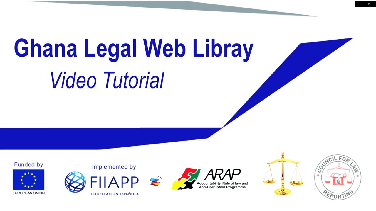 Legal Web Library Tutorial - YouTube