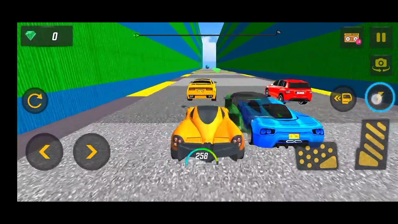 impossible car stunt game level 12 completed mode 1 stunt racing ...