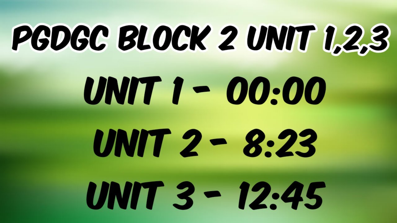 PGDGC PSYCHOLOGICAL ASSESSMENT AND TEST DGC-5 BLOCK 2 UNIT 1,2,3 ...