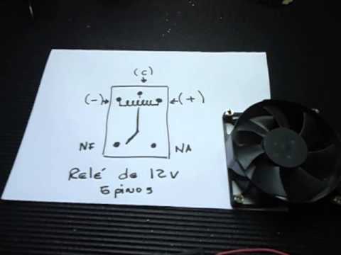 Como Ligar um Cooler com um Relé 12v c/ 5 pinos(útil para refrigerar ...
