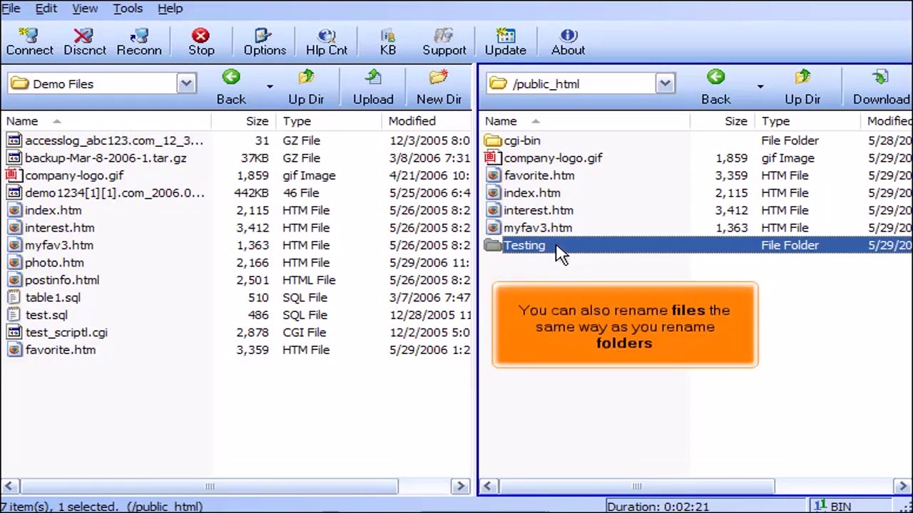 FTP: How to Manage your files in FTP Voyager - YouTube
