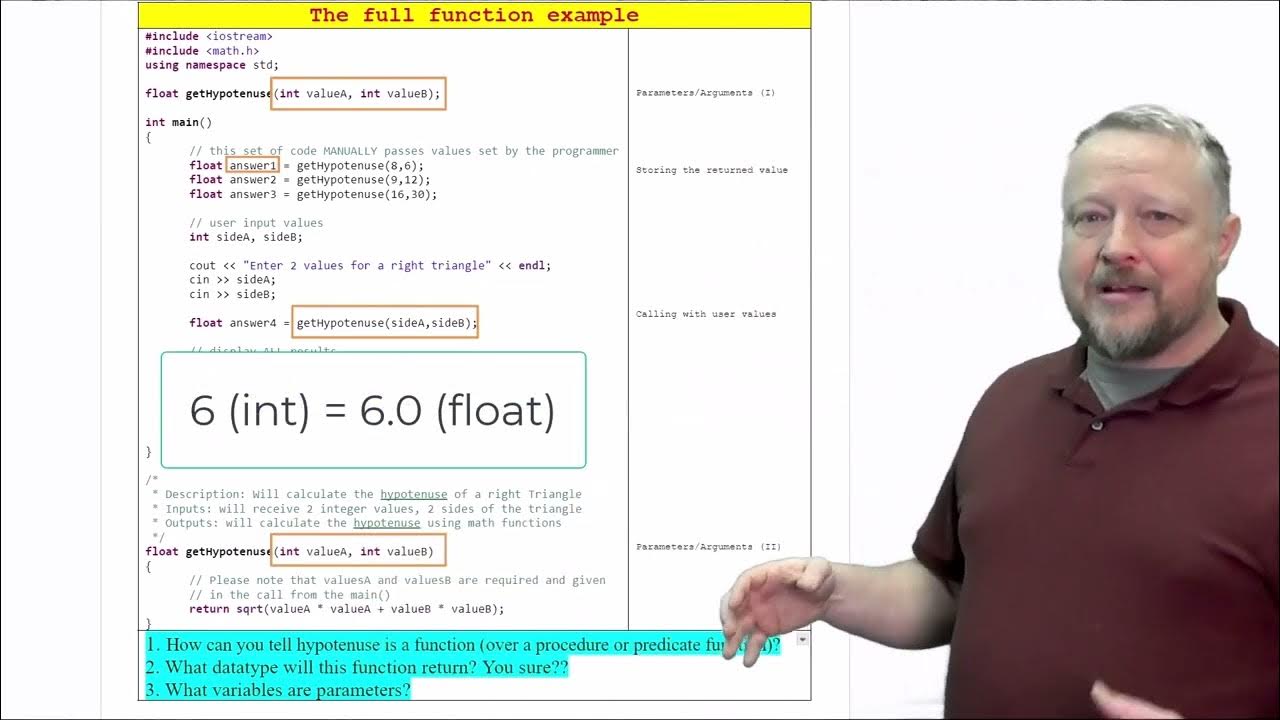 2 Exercise Function Parameters And Returning Values Youtube
