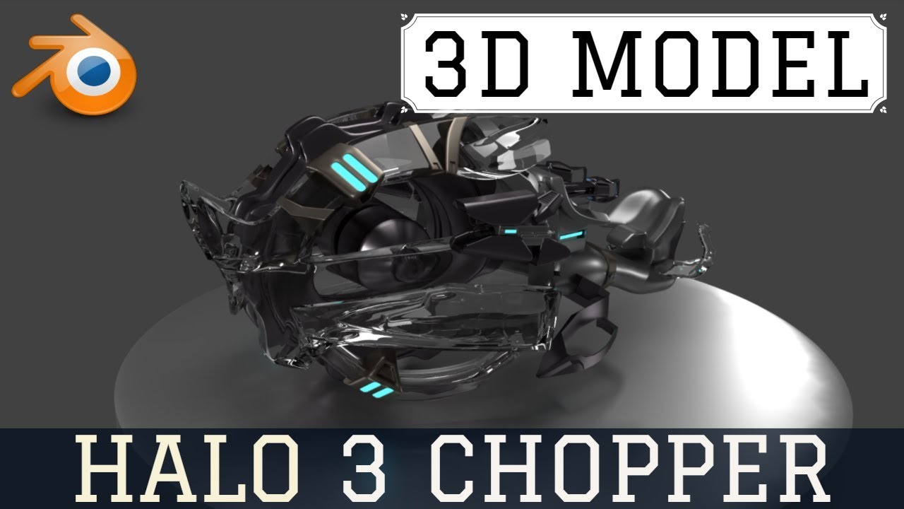 HALO 3 (Chopper Prototype) - 3D MODEL - 360º - YouTube