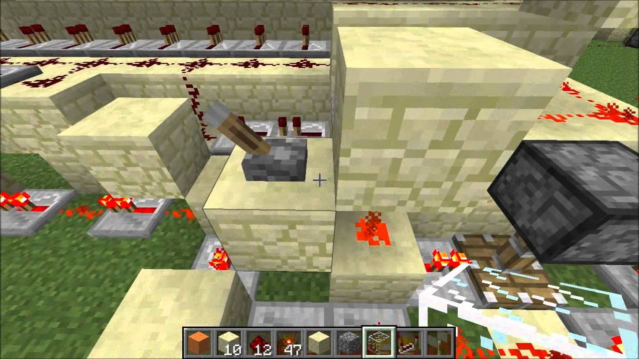 Redstone Inventions - Folge 2: Piston Tor 5 x 10 (Minecraft) - YouTube