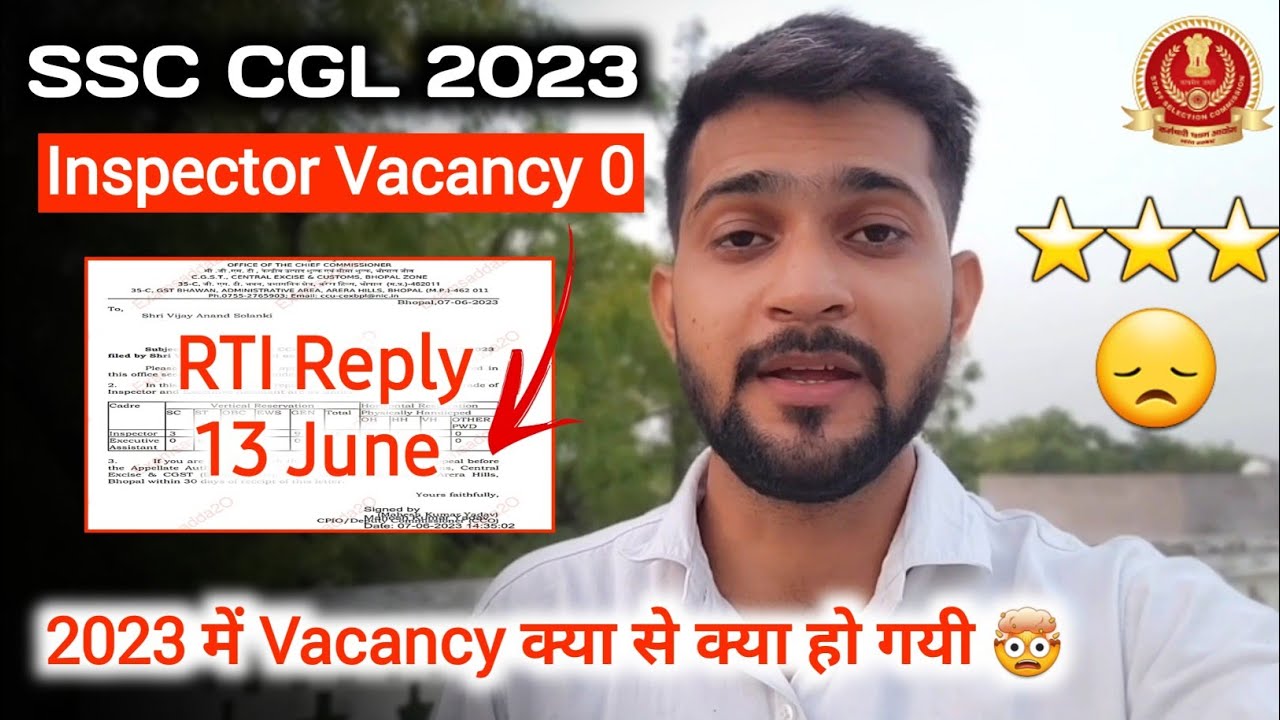 ssc cgl 2023 vacancy 😞 || rti reply 13 june || SSC CGL 2023 Vacancy ...