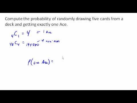 Probabilities using combinations: cards - YouTube