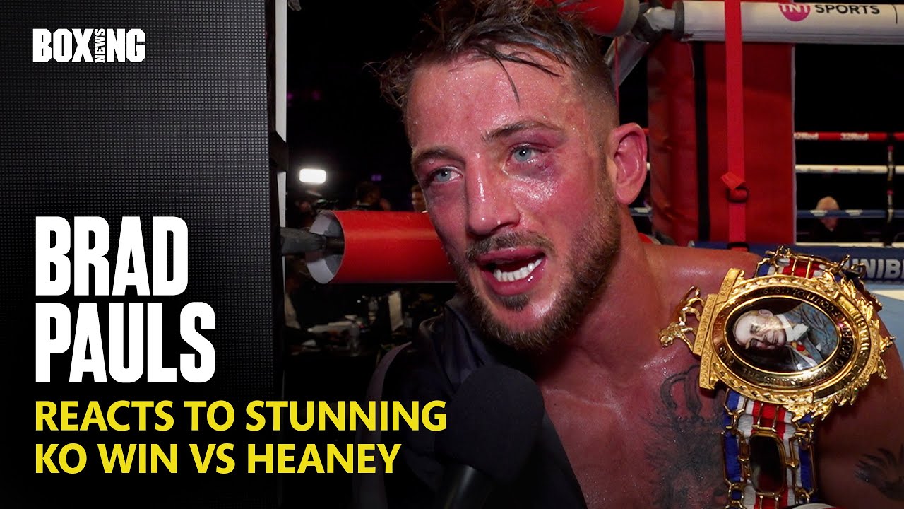 Brad Pauls Ecstatic Reaction To Stunning KO Victory vs Nathan Heaney ...