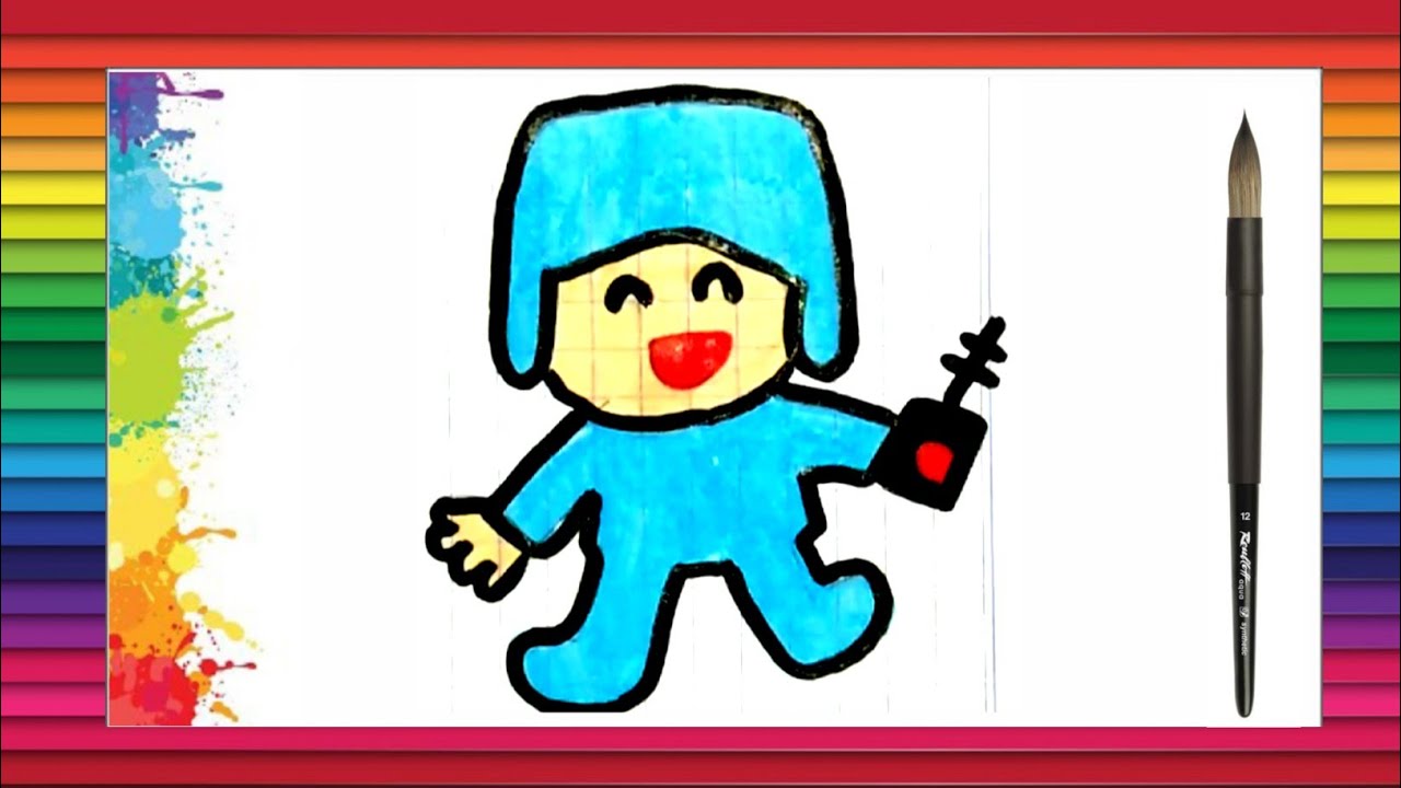 learn draw with me pocoyo remote for kids 3 - YouTube