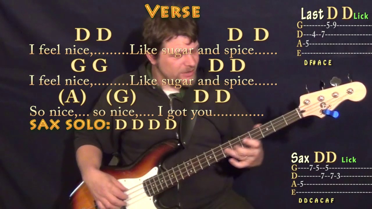 I Feel Good (James Brown) Groovy Bass Guitar Cover Lesson with Chords ...