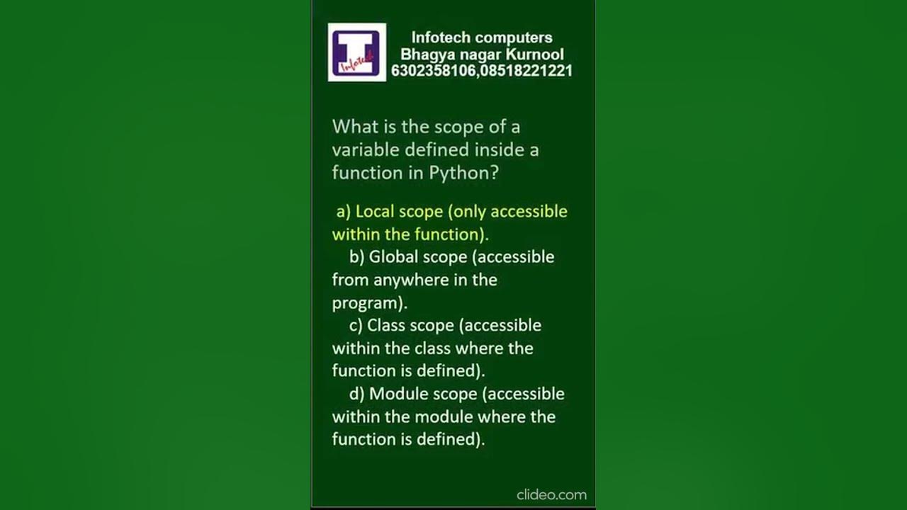 python 84 Learn Python Programming with MCQs | Infotech Computers kurnool | DR.S.Prem Kumar ...