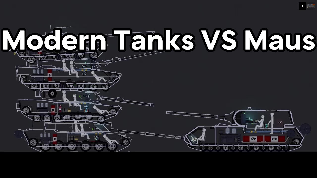 MAUS VS MODERN TANKS | People Playground - YouTube