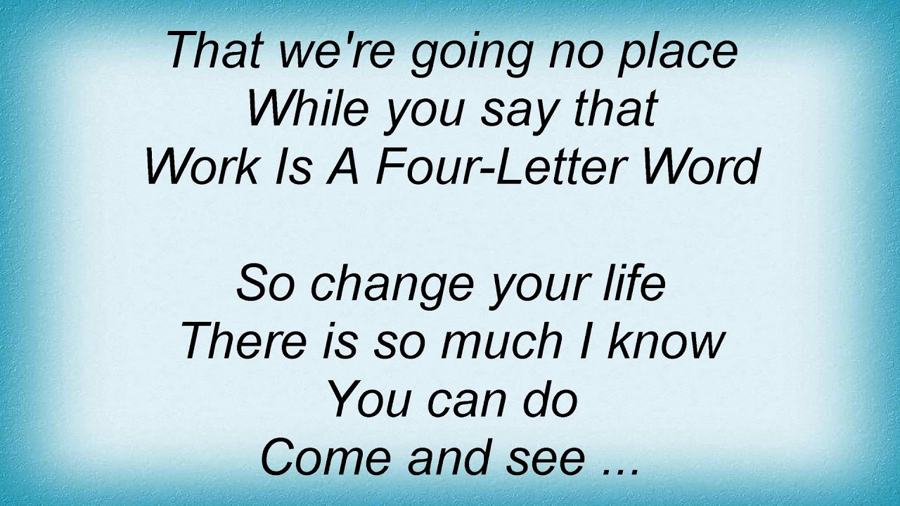 Smiths - Work Is A Four-Letter Word Lyrics - YouTube