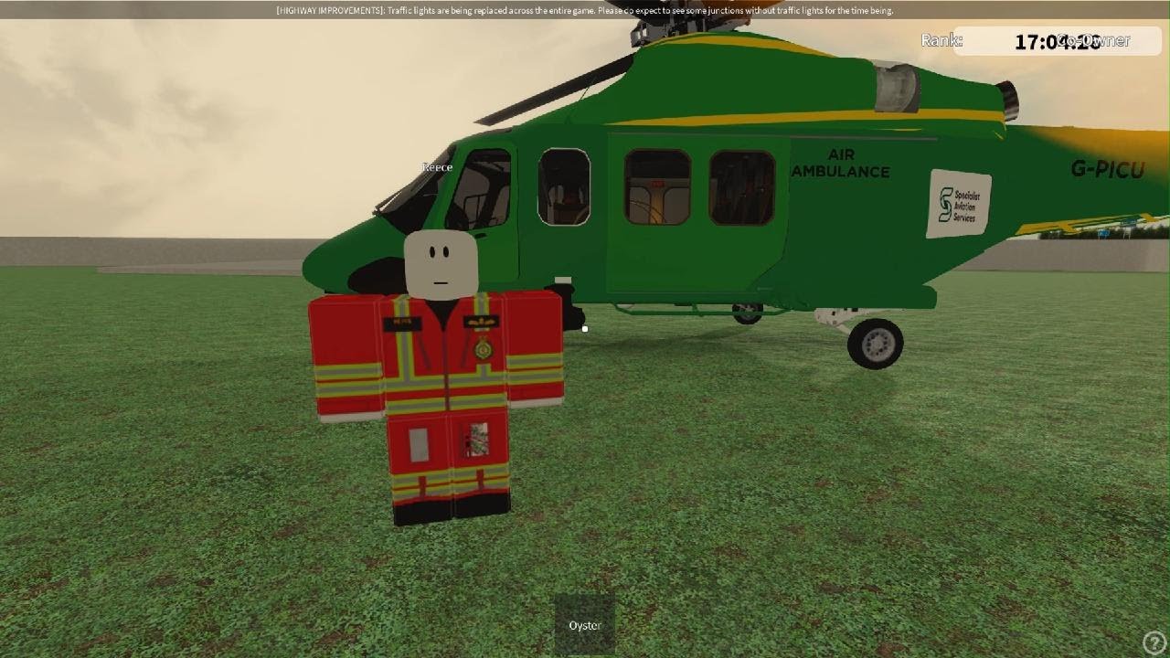 Air Ambulance taking off from King George's field on ROBLOX - YouTube