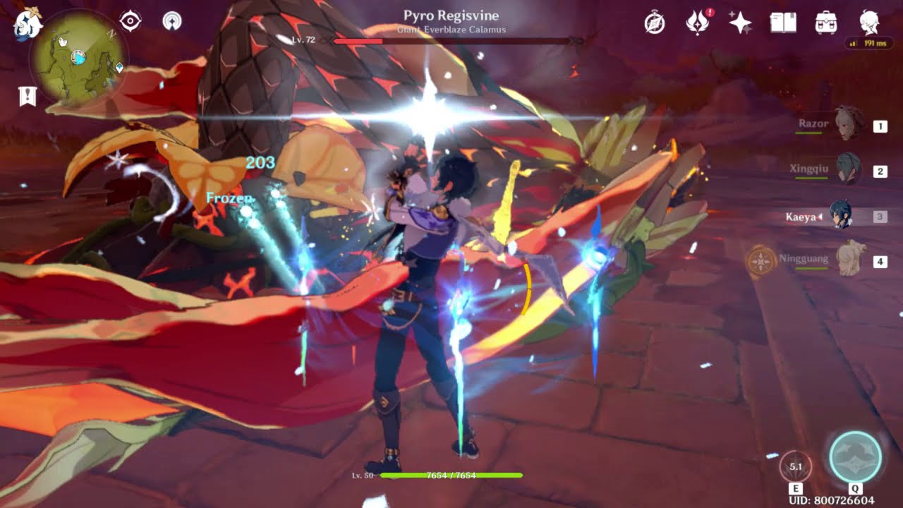 Genshin Impact AR 44 F2P Pyro Regisvine showcase. - YouTube