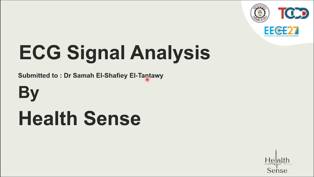 ECG Signal Analysis - YouTube
