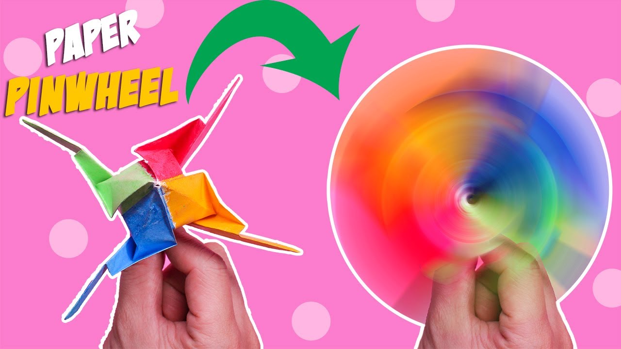 Easy Origami Pinwheel || Easy Paper moving Funny Antistress - YouTube