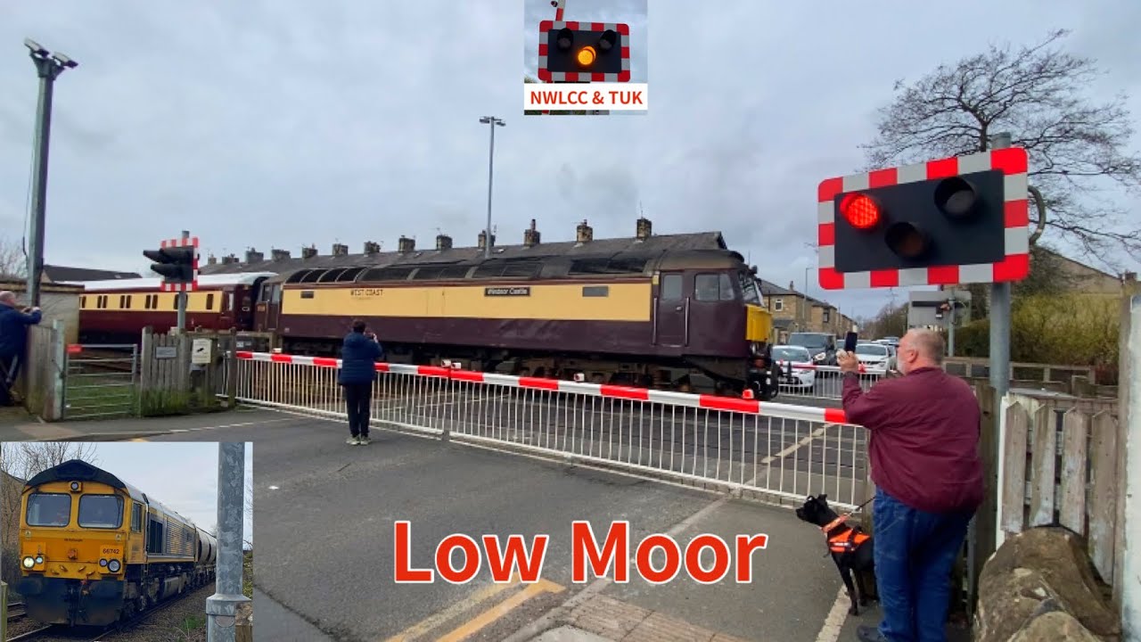 Charter at Clitheroe (Low Moor) Level Crossing, Lancashire - YouTube