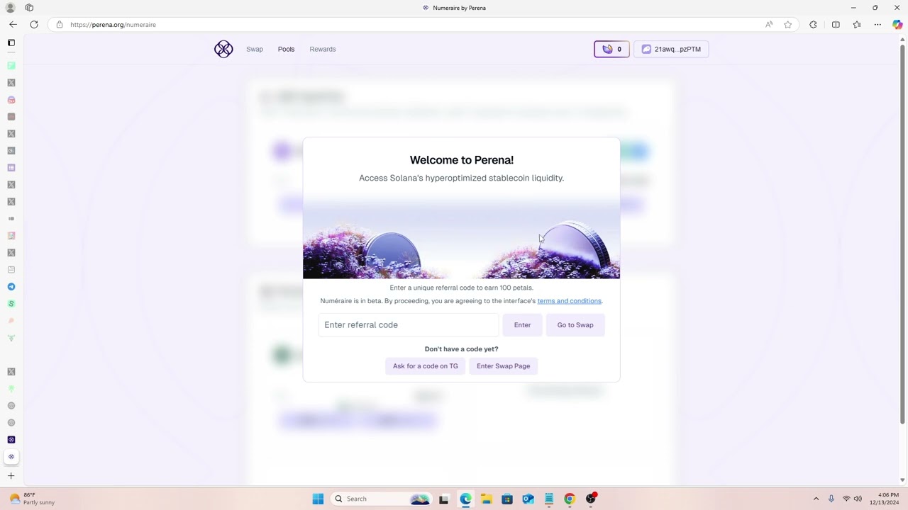 Be Early To The Perena Airdrop On Solana. Backed By Binance!!!