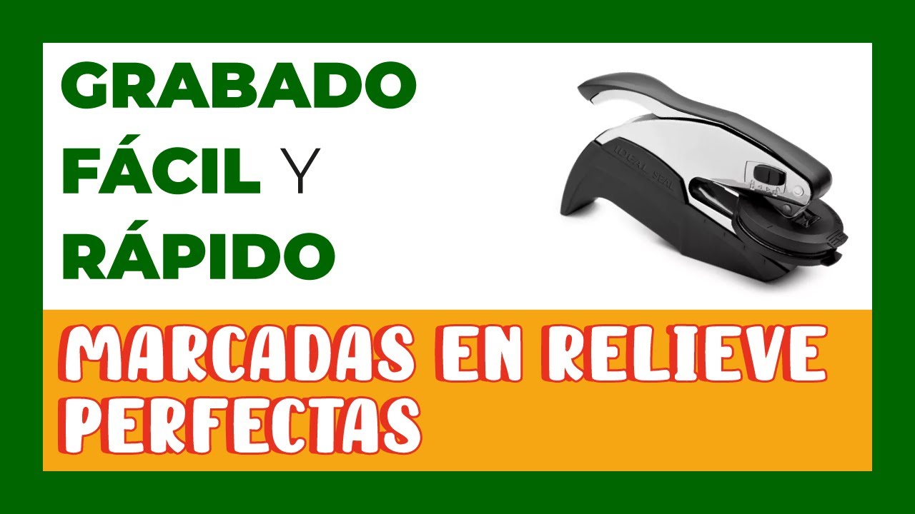⚡ Sello en seco PROFESIONAL para RELIEVE y GRABADO personalizado ...