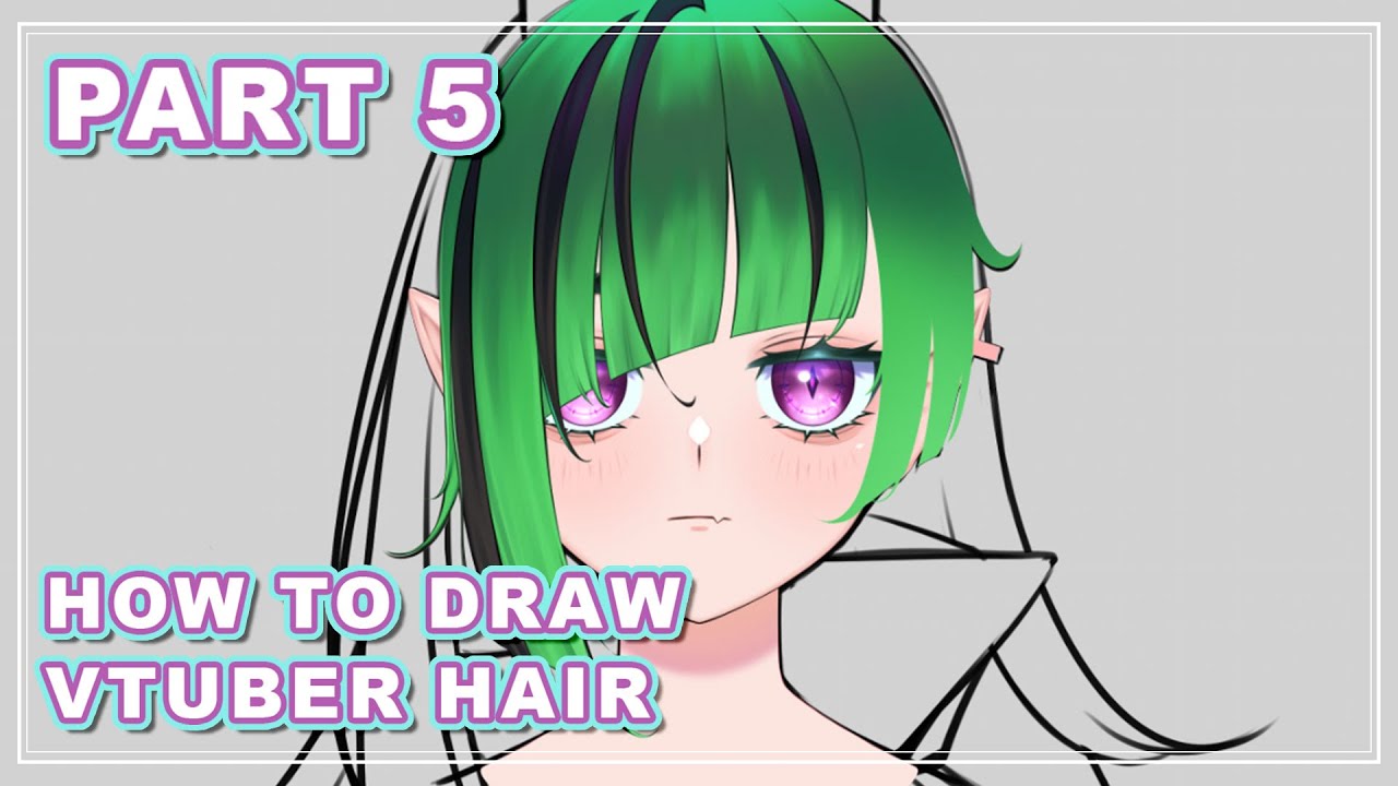 [How to make Vtuber model] How to draw vtuber model hair | Live2D | Part 5 - YouTube