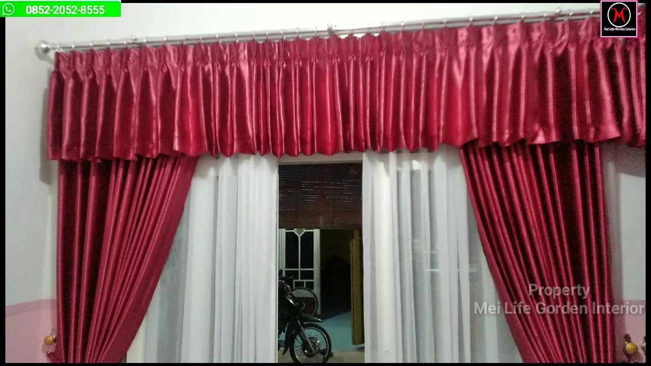 Dekorasi Gorden Warna Merah Dekorasi Ruang Tamu Minimalis Desain - YouTube