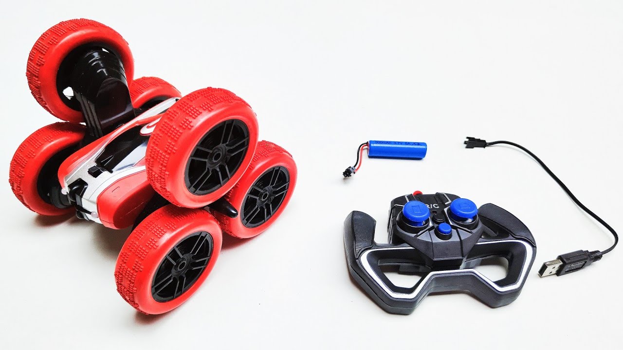 Rc 6 wheel stunt car double sided car unboxing- dabbaunboxing - YouTube