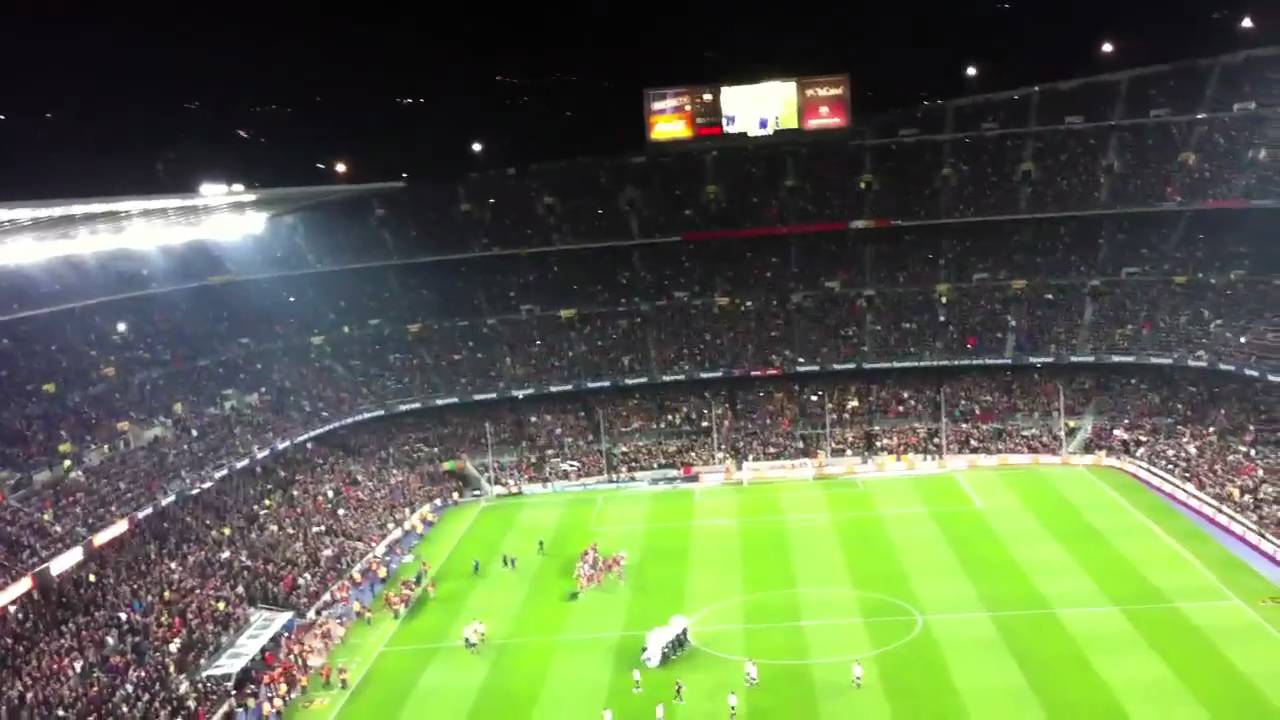 Barca fans singing the Barca song - YouTube