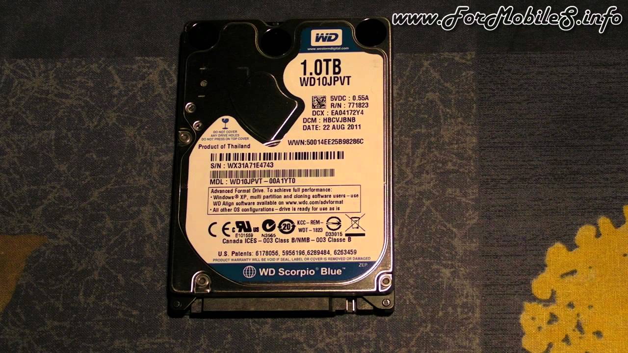 Unboxing di Western Digital Scorpio Blue 1 TB (WD10JPVT) - esclusiva ...