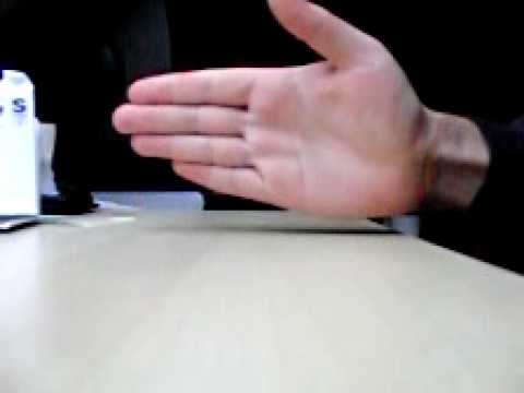 Hand hitting desk, 420fps - YouTube