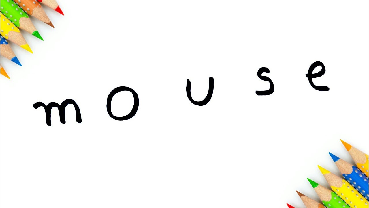 Easy Drawing ! How mouse word change into cute Mouse step by step for ...