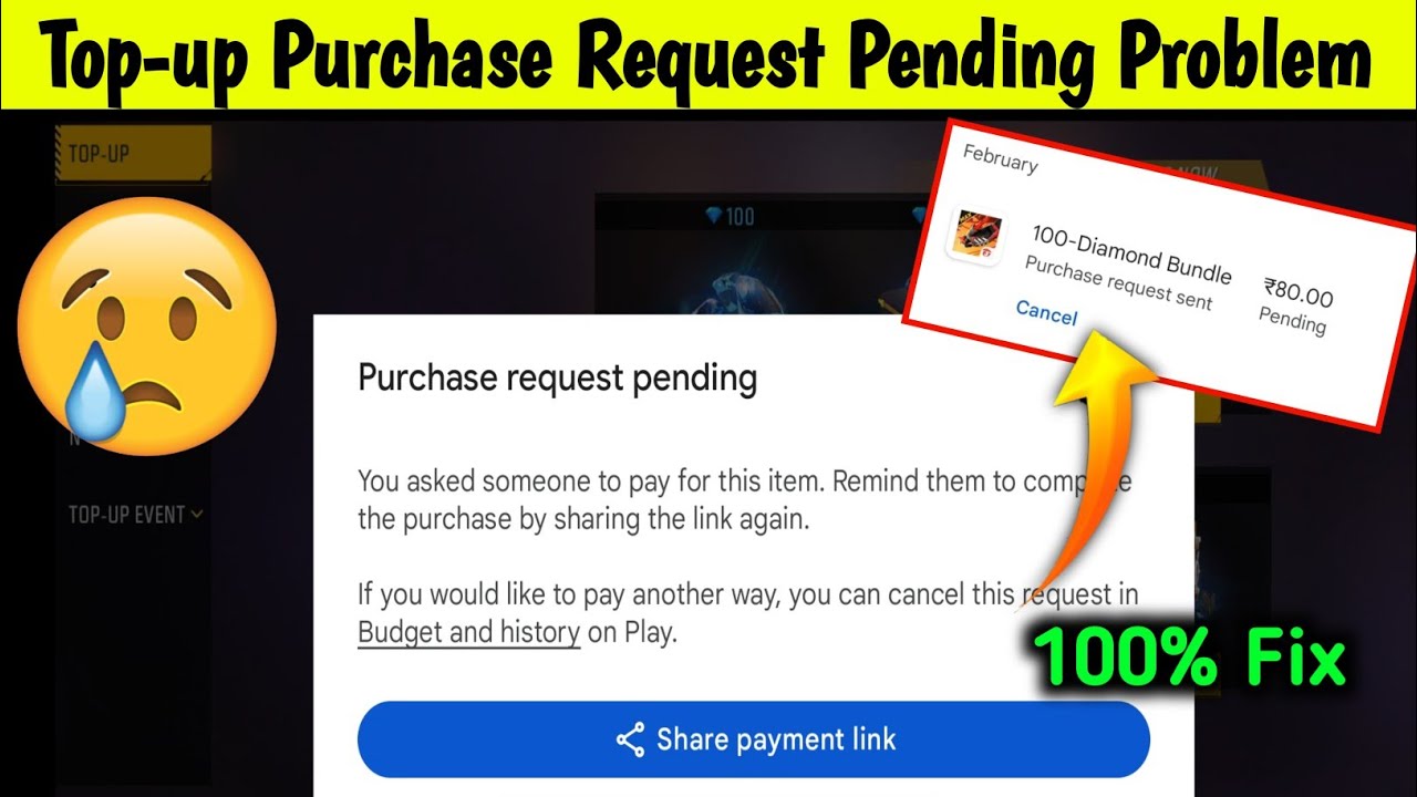 Free Fire Top Up Purchase Request Pending Problem | Airdrop & Weekly ...