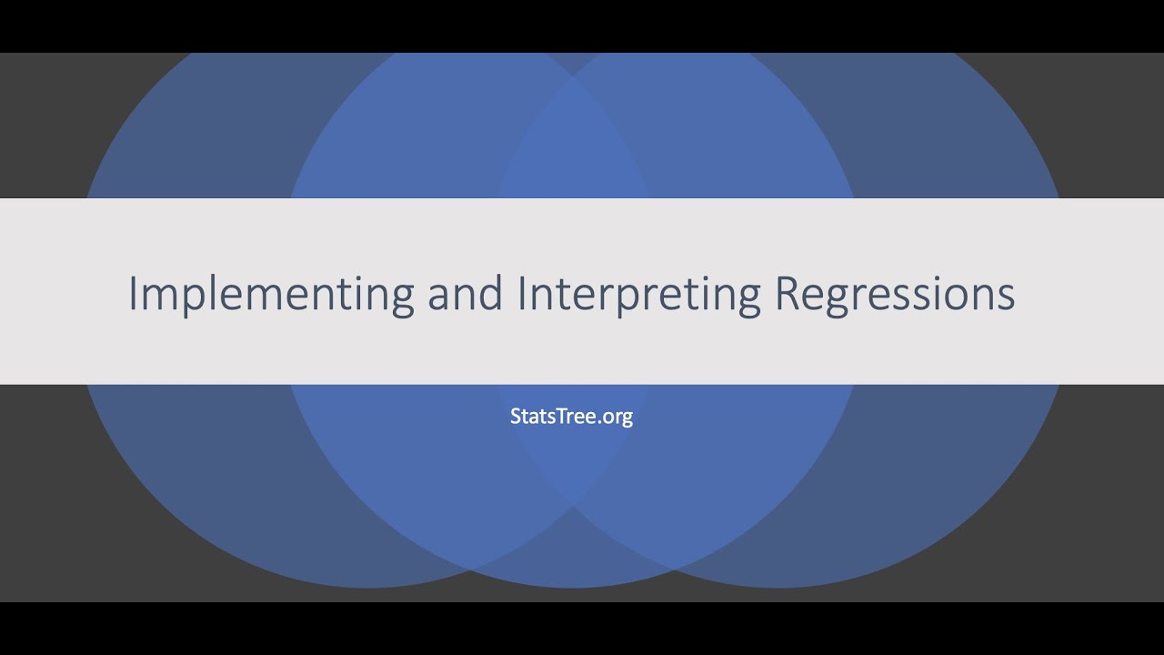 Implementing and interpreting regression - YouTube