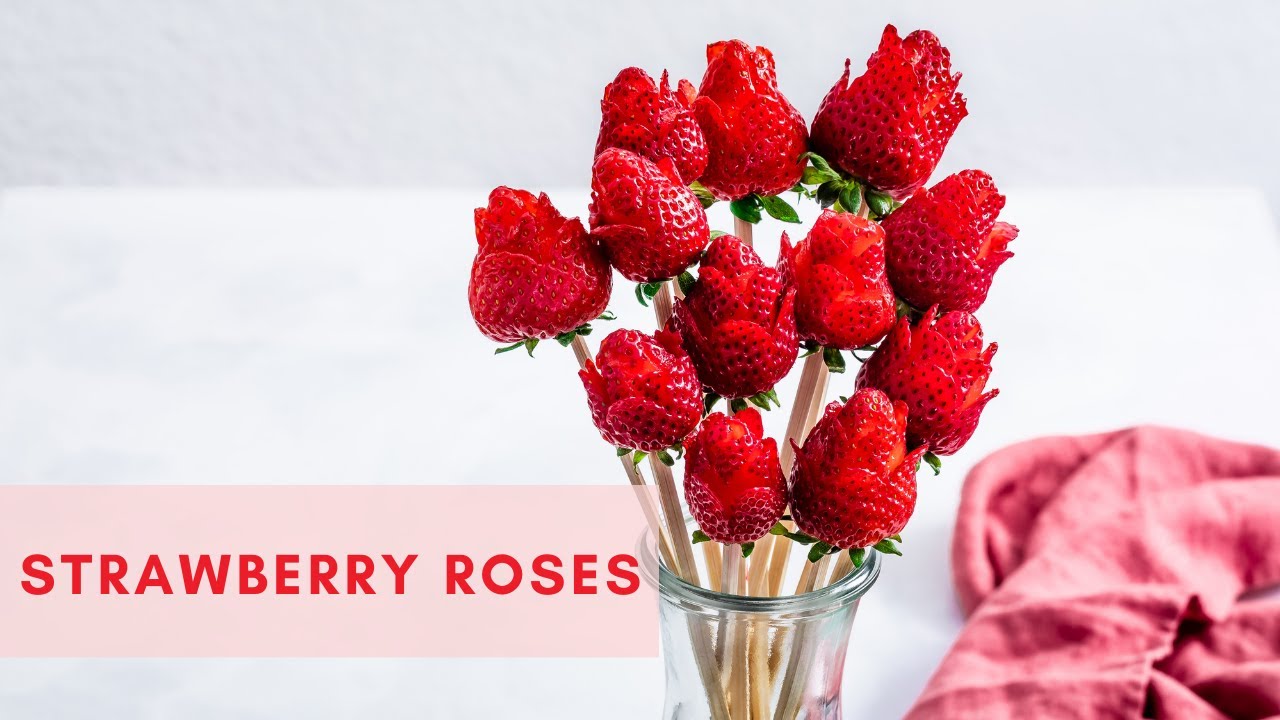 How to Make Strawberry Roses - YouTube