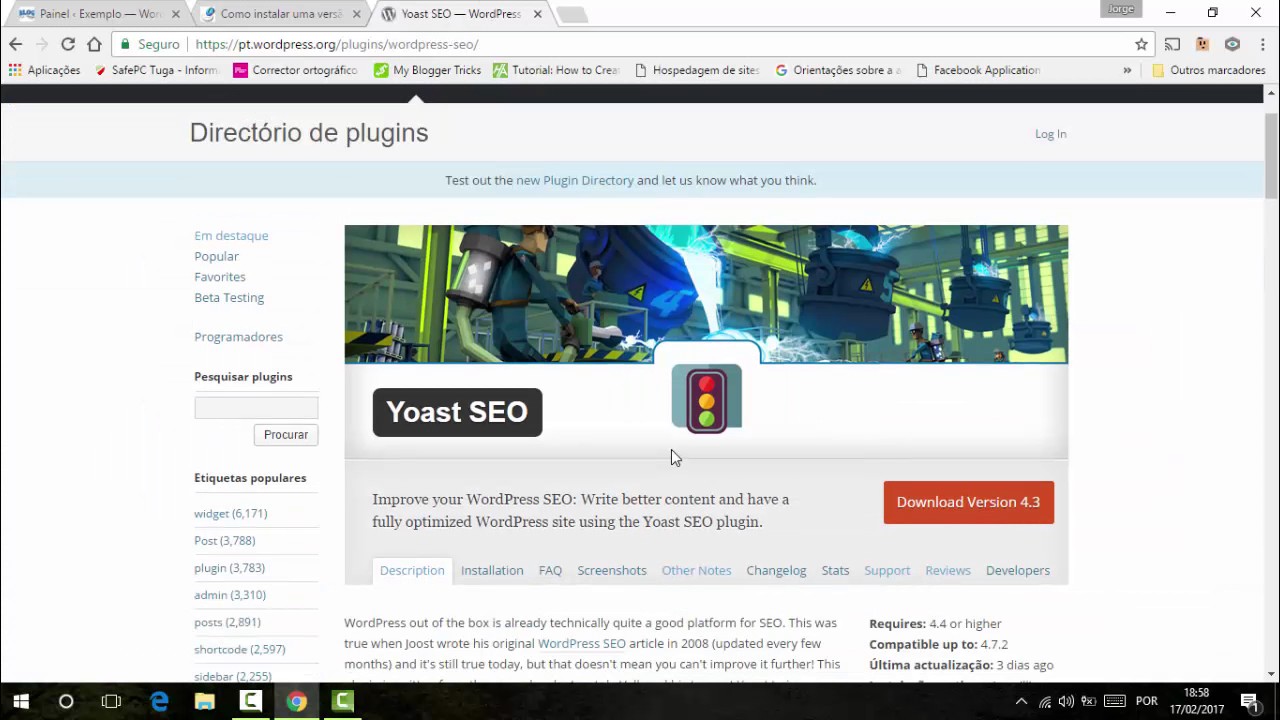 Como instalar a versão anterior de um plugin no WordPress - YouTube
