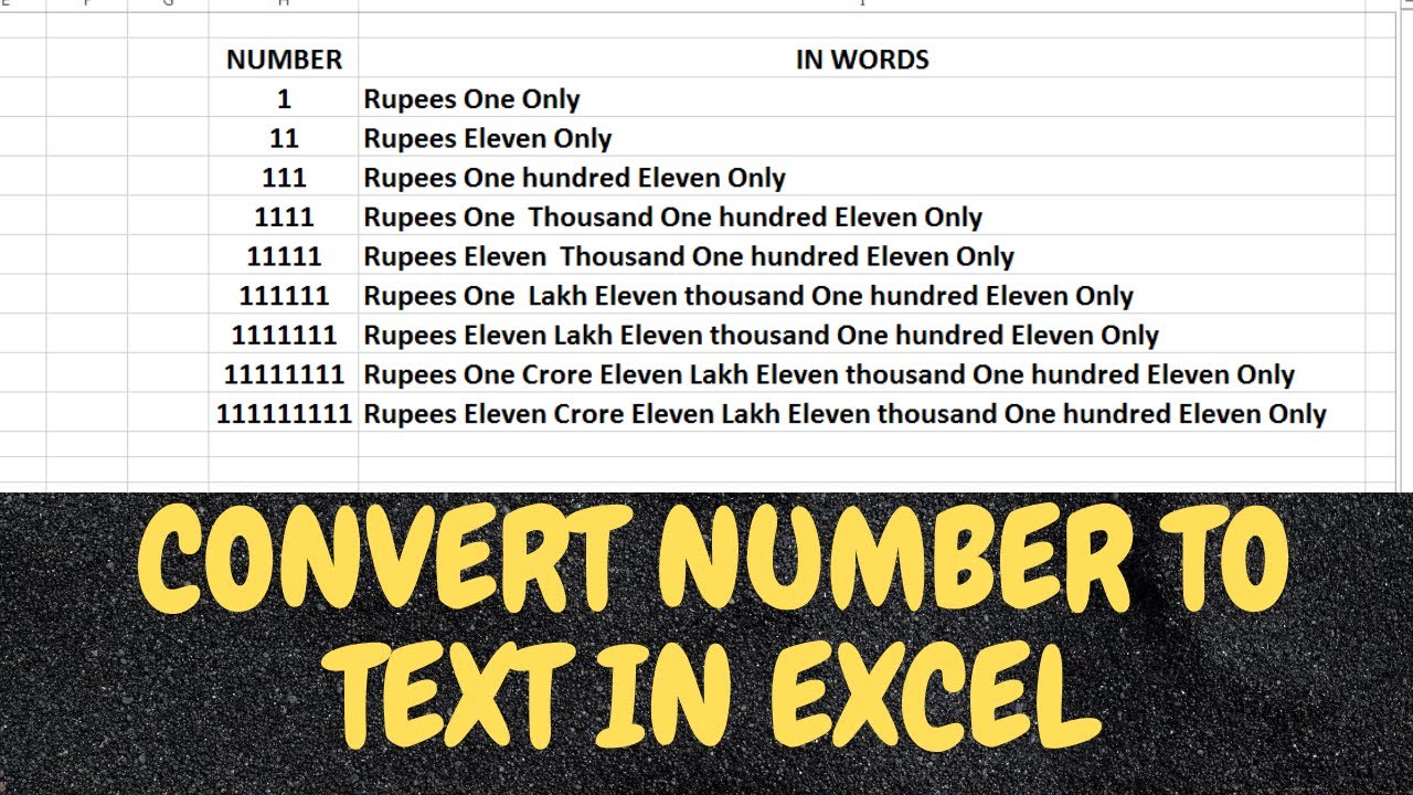 HOW TO CONVERT NUMBER TO WORDS IN MS-EXCEL | GUJARATI | - YouTube