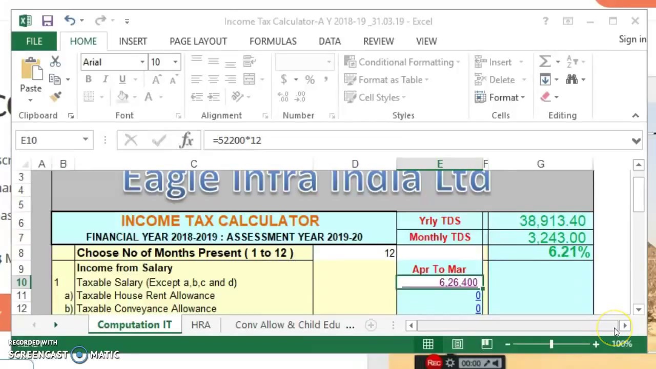 Tds Calculation On Salary YouTube Tds Calculation On Salary YouTube