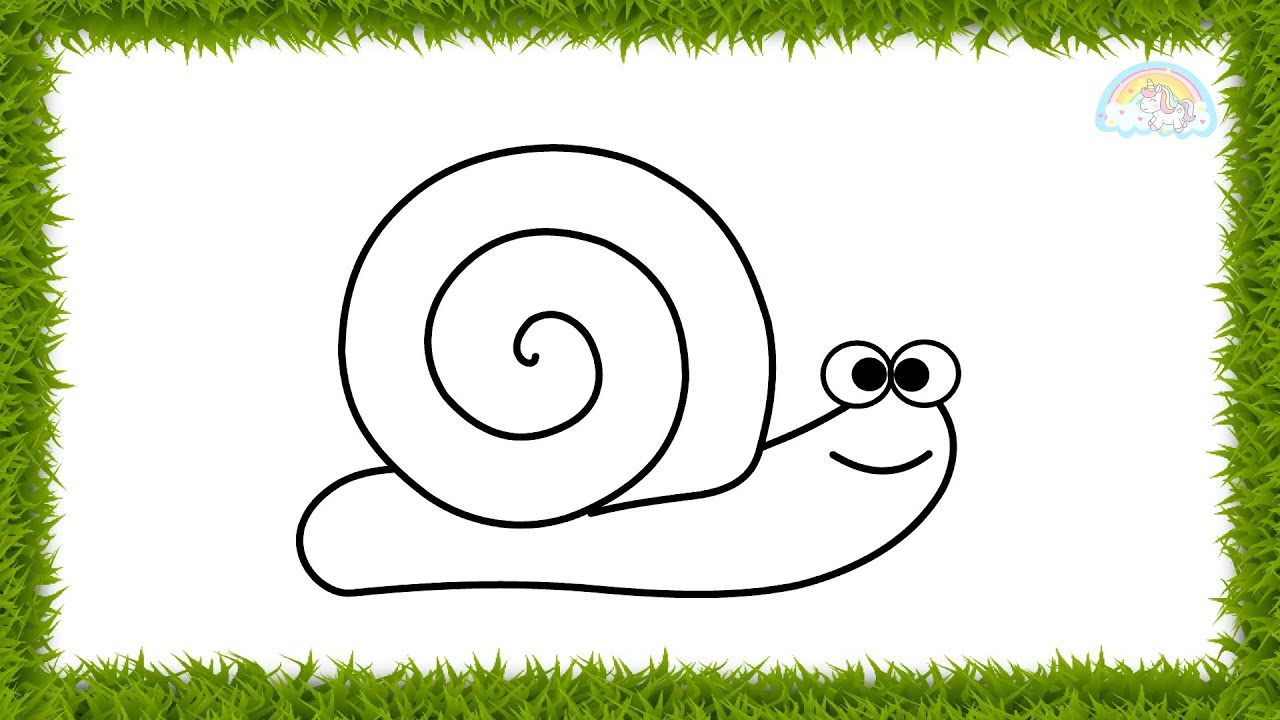 Drawing and coloring a SNAIL, FROG, and WORM for kids EASY and STEP BY ...