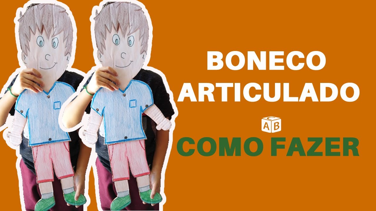 COMO FAZER BONECO ARTICULADO DE PAPELÃO - YouTube