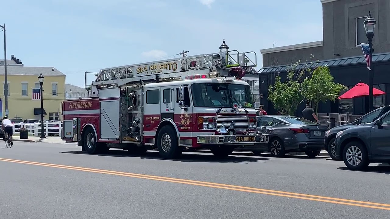 Sea Bright Fire Department (43-90) and Sea Bright EMS (43-57) on scene ...