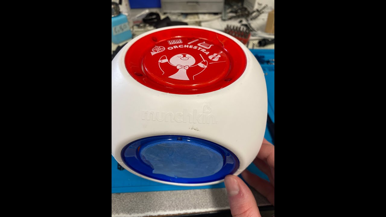 Munchkin Mozart Music orchestra box disassembly tips - YouTube