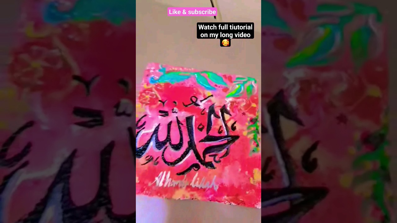 How to draw arabic calligraphy art easy step by step easy. 🥰#shorts /# ...