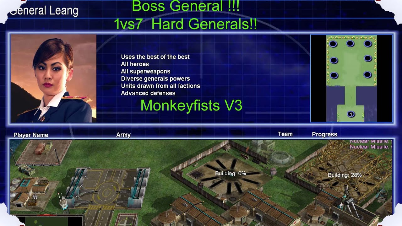 Boss General 1 vs 7 Hard Generals. (Monkeyfists V3) - YouTube