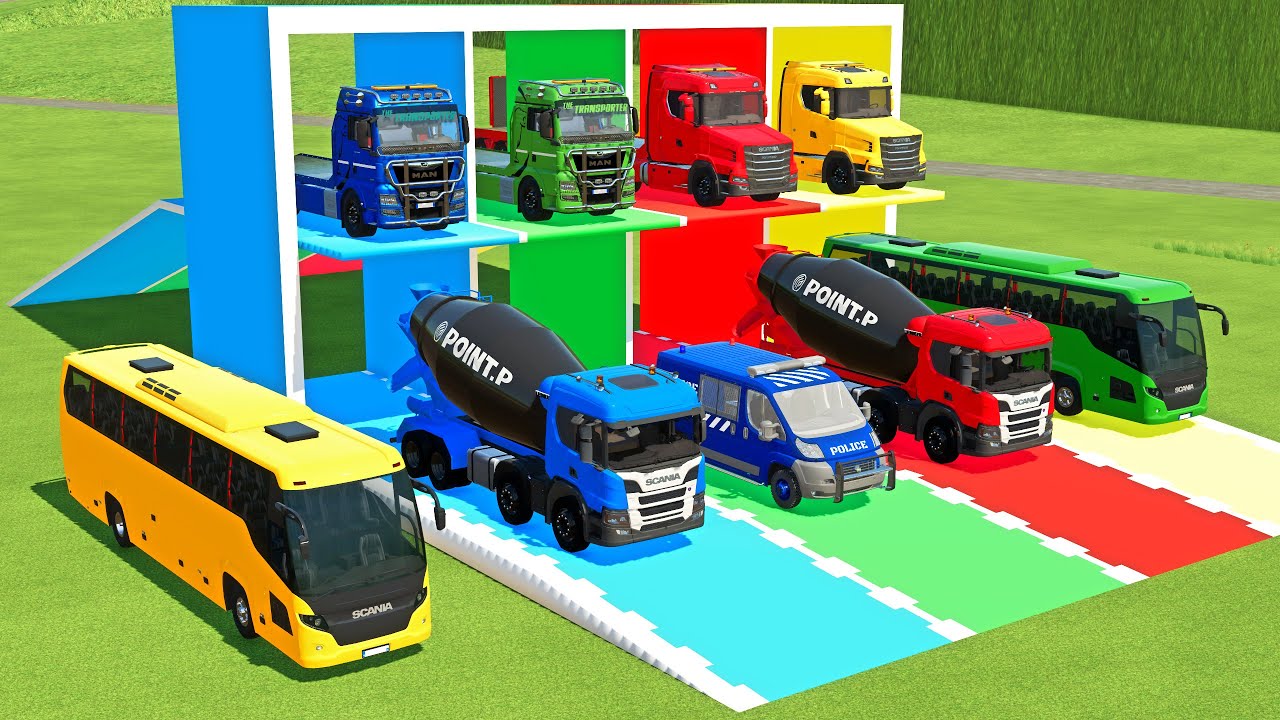 TRANSPORTING AMBULANCE, FORD POLICE, SERVICE TRUCK, FIRE DEPARTEMENT ...