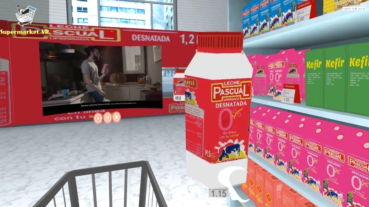 Virtual Reality Supermarket VR shelves Oculus Rift/Steam/HTC Vive - YouTube