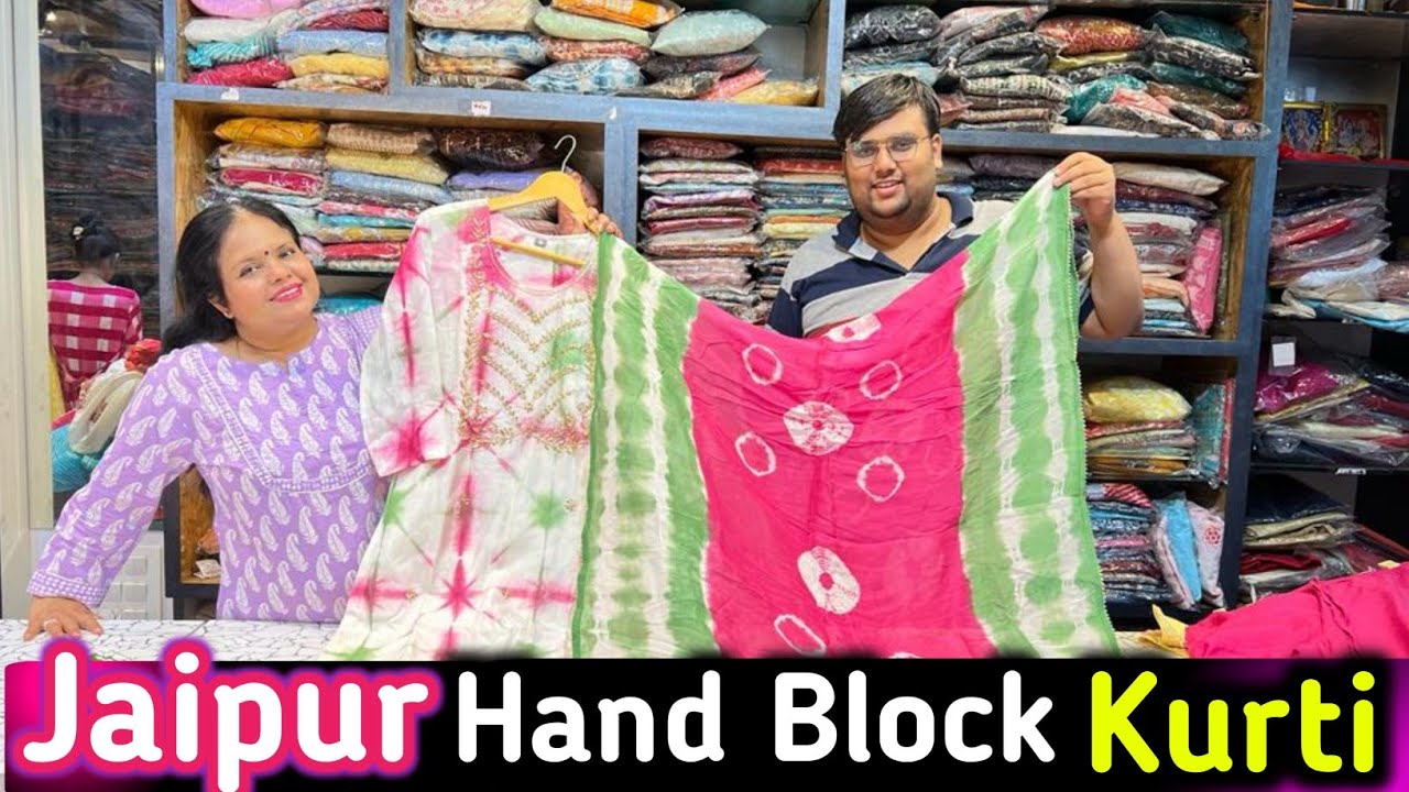 hand block print Jaipuri kurti / jaipuri kurti manufacturer in jaipur ...