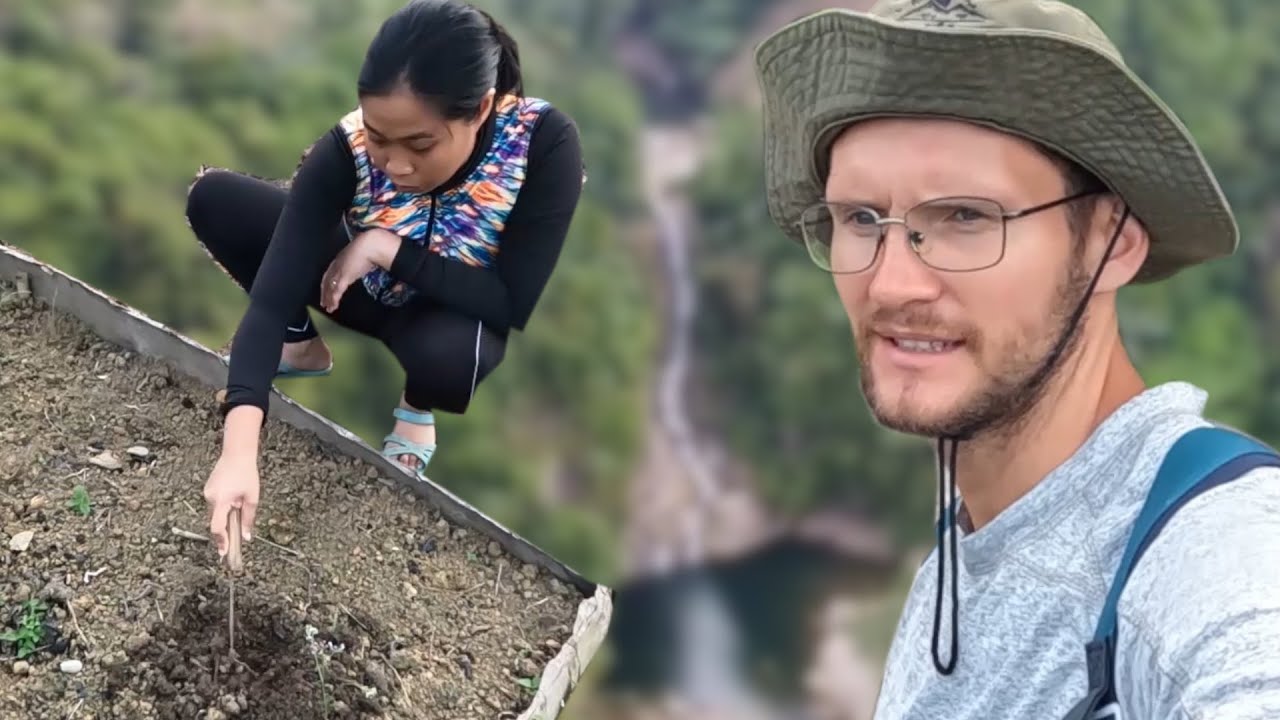 We visited a beautiful waterfall | Cleaning our area | Province life ...